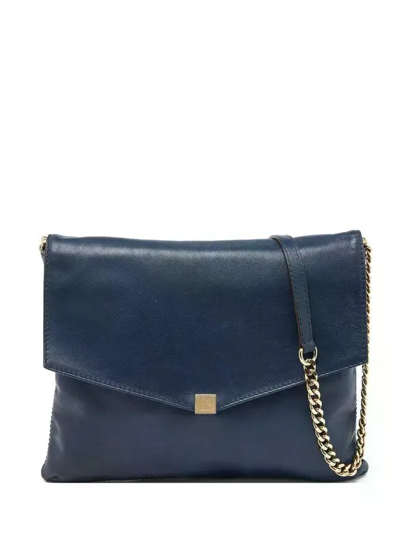 Carolina Herrera Foldover Leather Shoulder Bag