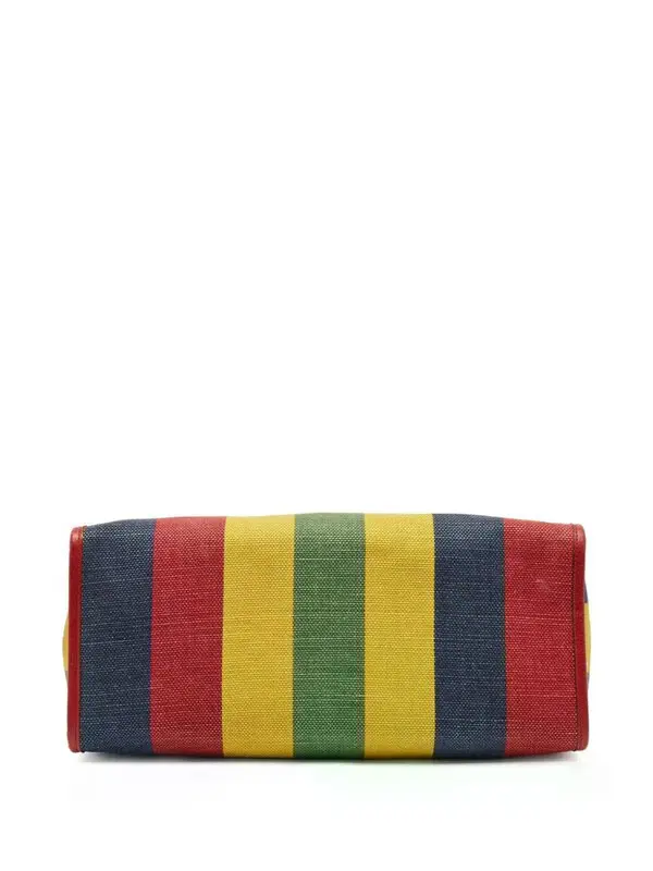 Gucci Striped Canvas Tote Bag