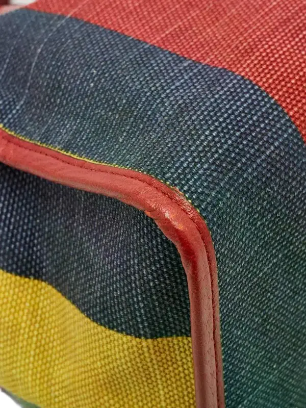 Gucci Striped Canvas Tote Bag