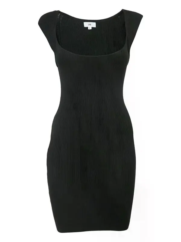 Lpa Square-neck Ribbed Dress