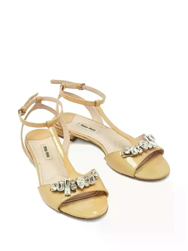 Miu Miu Crystal-embellished Flat Sandals