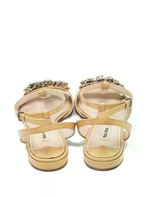 Miu Miu Crystal-embellished Flat Sandals