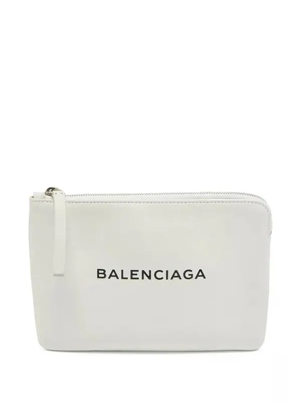 Balenciaga Zipped Leather Pouch