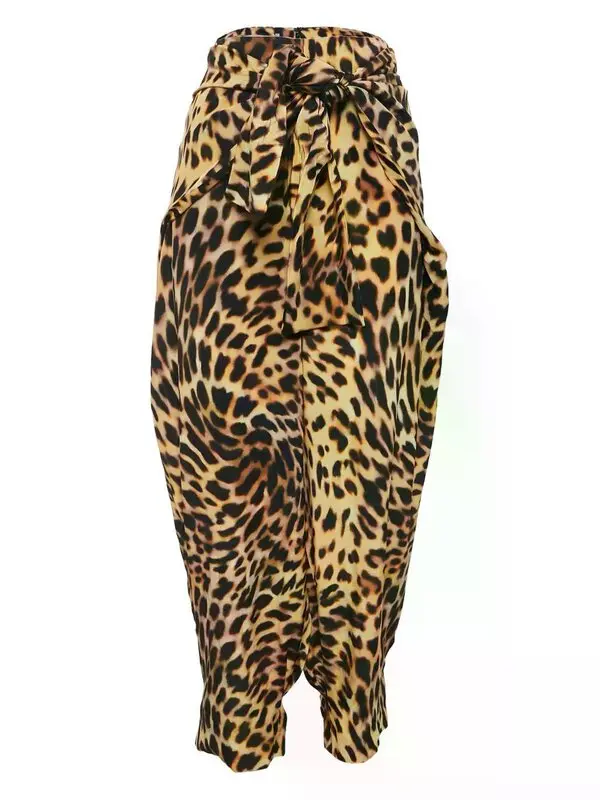 Stella McCartney Leopard-print Silk Trousers