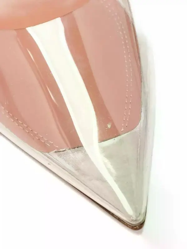 Amina Muaddi 100mm Crystal-embellished Pumps - Neutrals