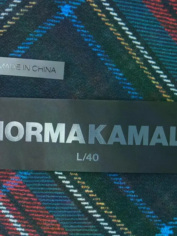 Norma Kamali Plaid Peplum Jacket