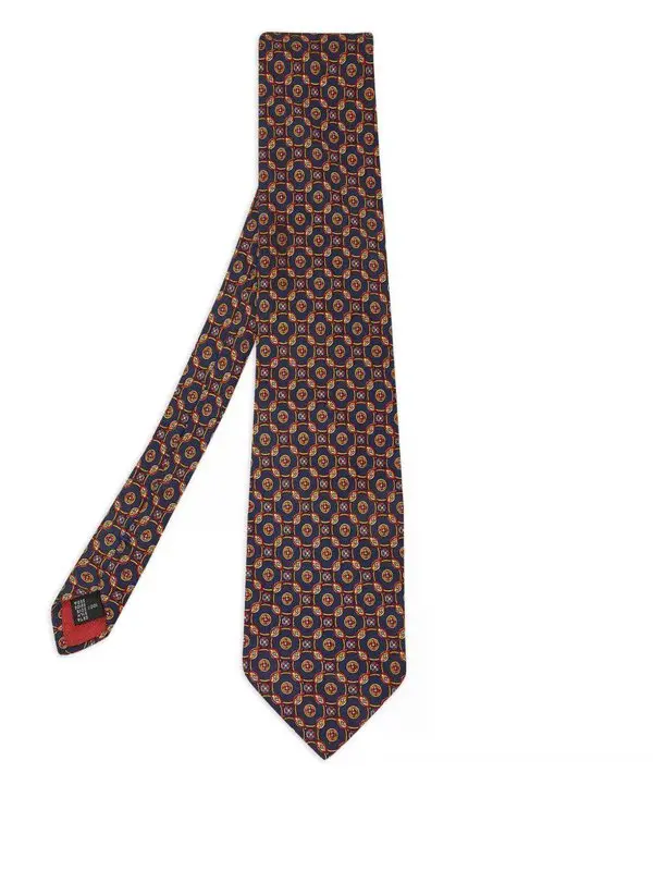 S.t. Dupont Patterned Silk Necktie - Blue