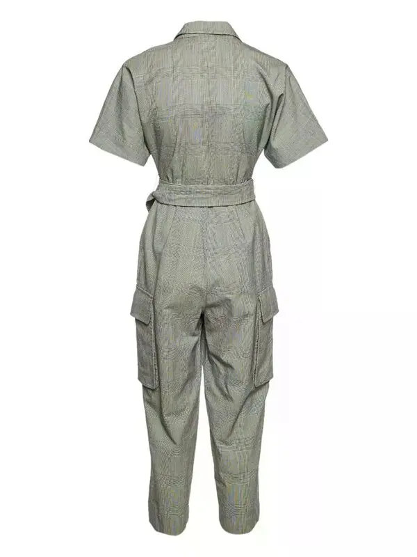 Max Mara Checked Belted Jumpsuit