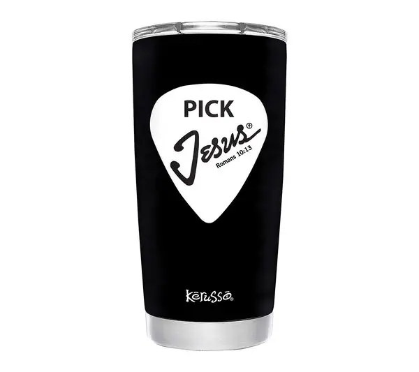 KERUSSO 20 Oz Stainless Steel Tumbler Pick Jesu S - Silver