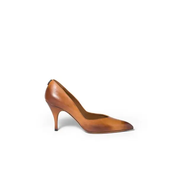 Miu Miu Leather Pumps - Cognac