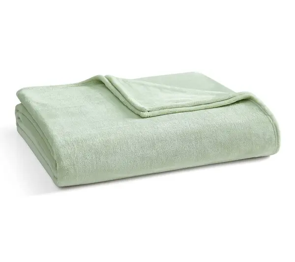 MARTHA STEWART Bedford Green Plush Twin Blanket - One-color