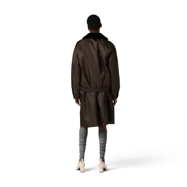 Miu Miu Technical Gazar Blouson Jacket - Coffee