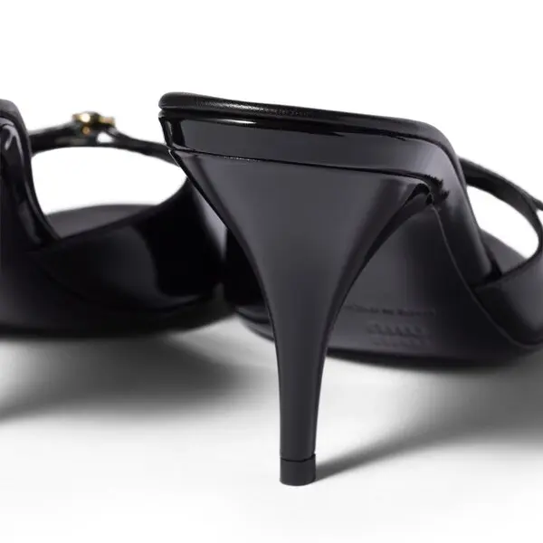 Miu Miu Patent Leather Mules With Buckle
