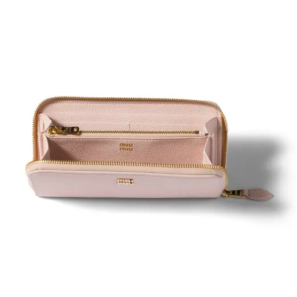 Miu Miu Large Leather Wallet - Gem