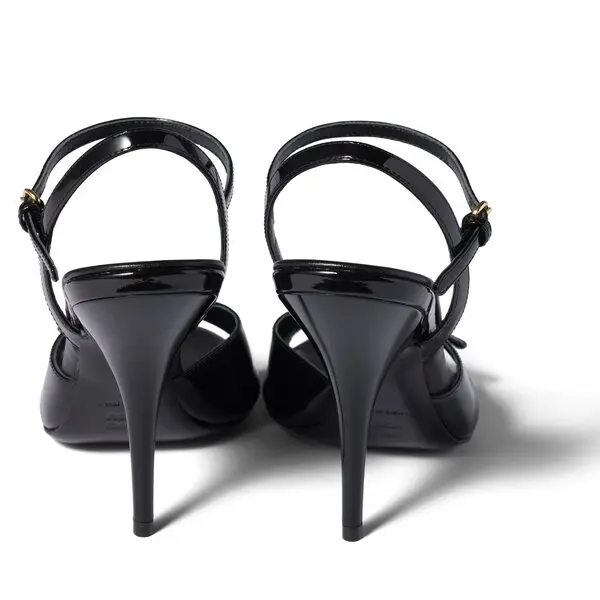 Miu Miu Patent Leather Sandals With Buckles