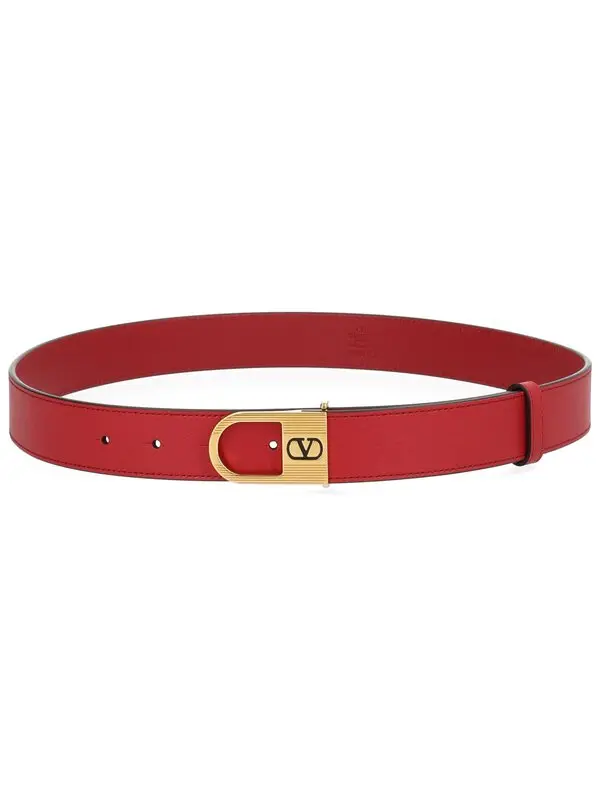 Valentino Garavani Vlogo Signature Belt - Red