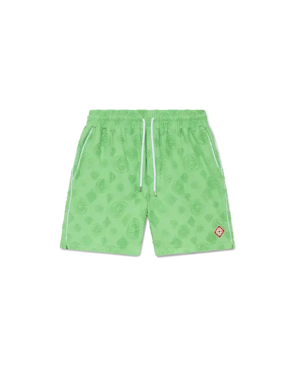 Casablanca Towelling Monogram Shorts - Multicolor