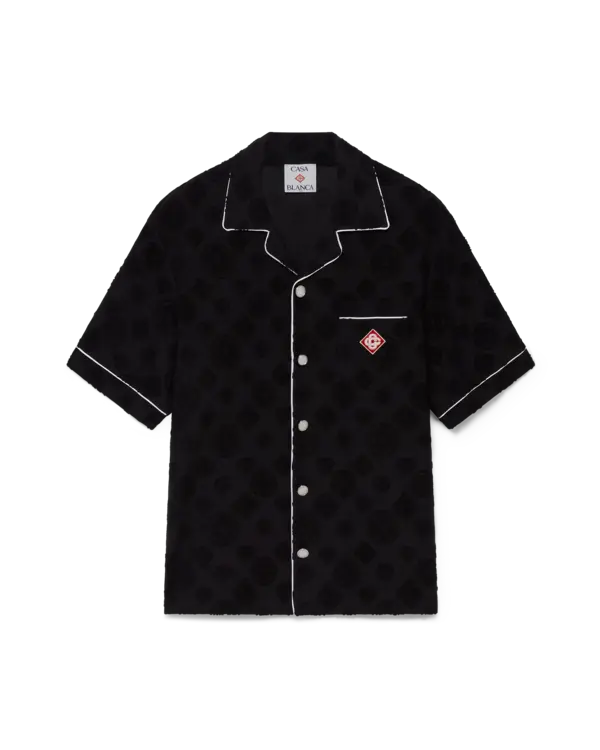 Casablanca Towelling Monogram Short Sleeve Shirt - Multicolor