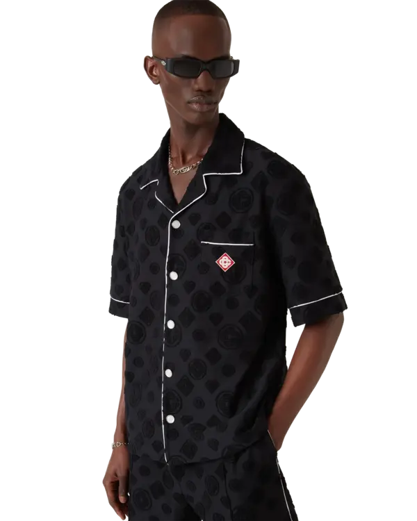 Casablanca Towelling Monogram Short Sleeve Shirt - Multicolor