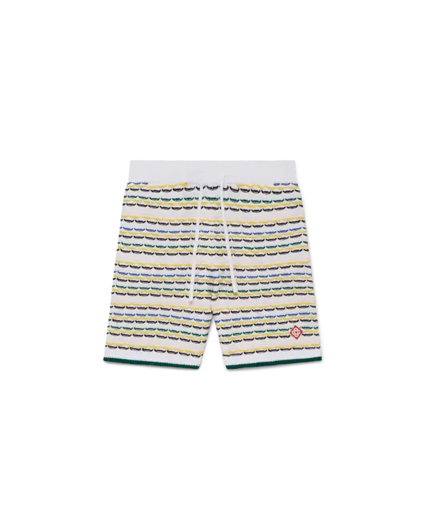 Casablanca Tuck Stitch Shorts - Multicolor
