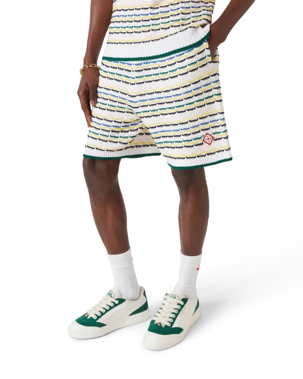 Casablanca Tuck Stitch Shorts - Multicolor