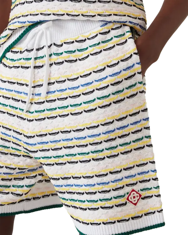 Casablanca Tuck Stitch Shorts - Multicolor