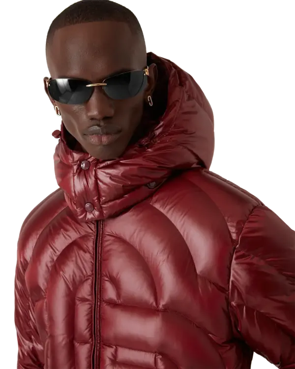 Casablanca Quilted Down Puffer Jacket With Diamond Monogram - Multicolor