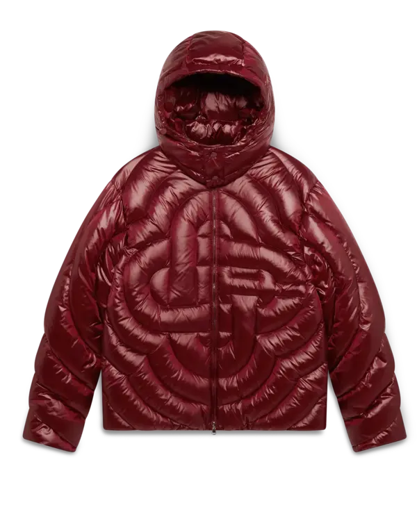 Casablanca Quilted Down Puffer Jacket With Diamond Monogram - Multicolor