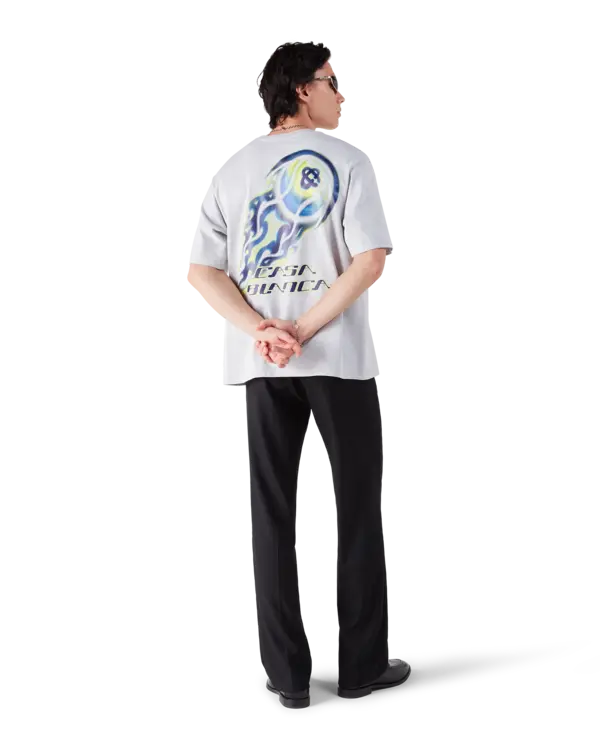 Casablanca Flaming Tennis Ball Oversized Short Sleeve T-shirt - Multicolor