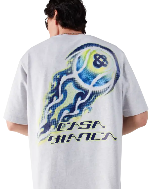 Casablanca Flaming Tennis Ball Oversized Short Sleeve T-shirt - Multicolor