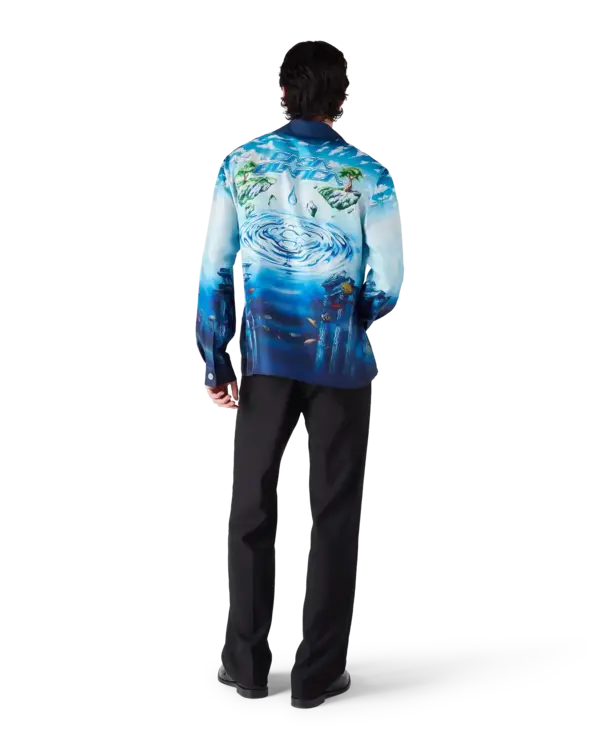 Casablanca Lost Atlantis Long Sleeve Silk Shirt - Multicolor