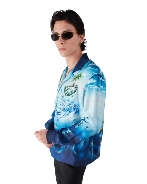 Casablanca Lost Atlantis Long Sleeve Silk Shirt - Multicolor