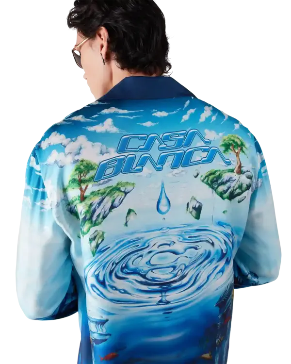 Casablanca Lost Atlantis Long Sleeve Silk Shirt - Multicolor