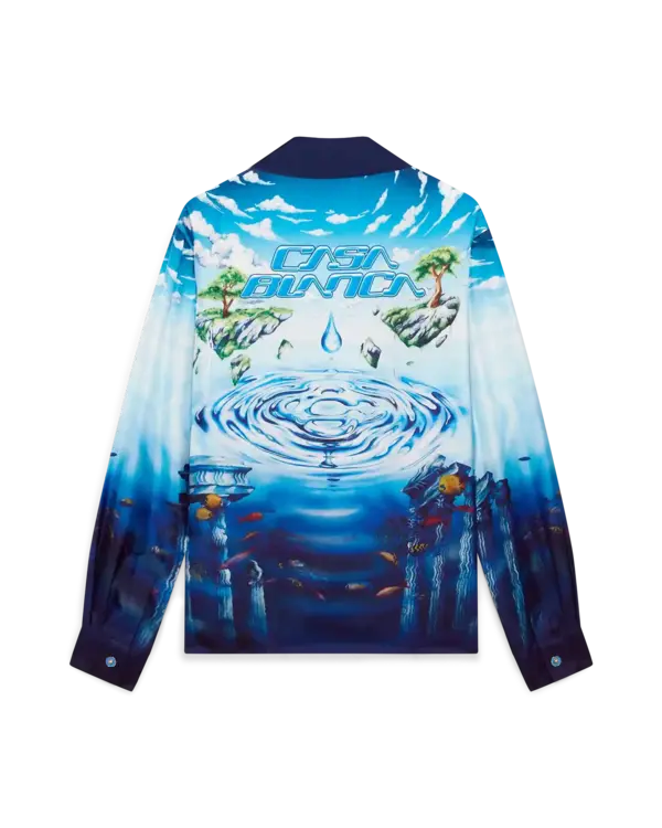 Casablanca Lost Atlantis Long Sleeve Silk Shirt - Multicolor