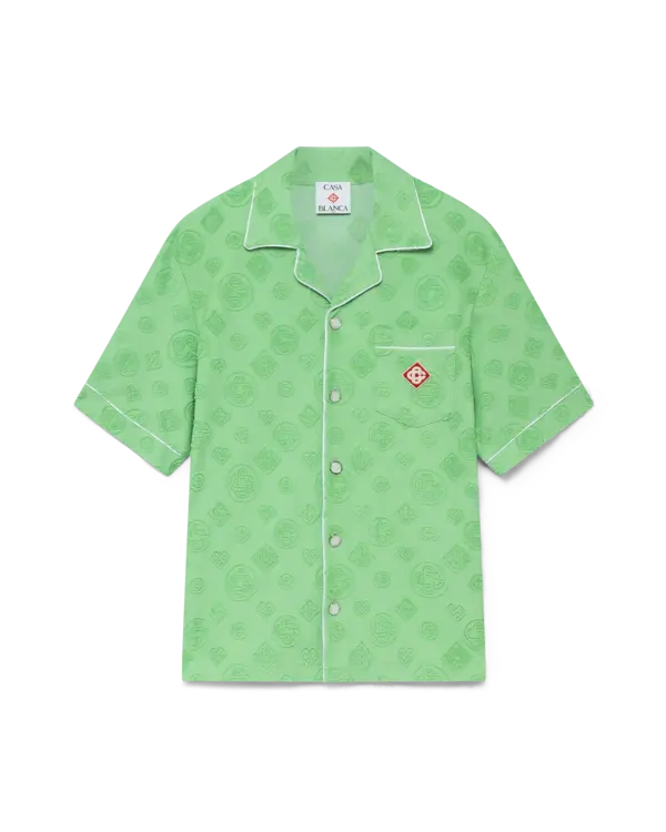 Casablanca Towelling Monogram Short Sleeve Shirt - Multicolor