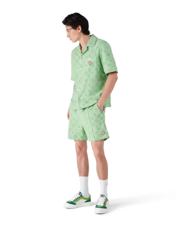 Casablanca Towelling Monogram Short Sleeve Shirt - Multicolor