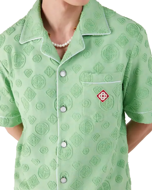 Casablanca Towelling Monogram Short Sleeve Shirt - Multicolor