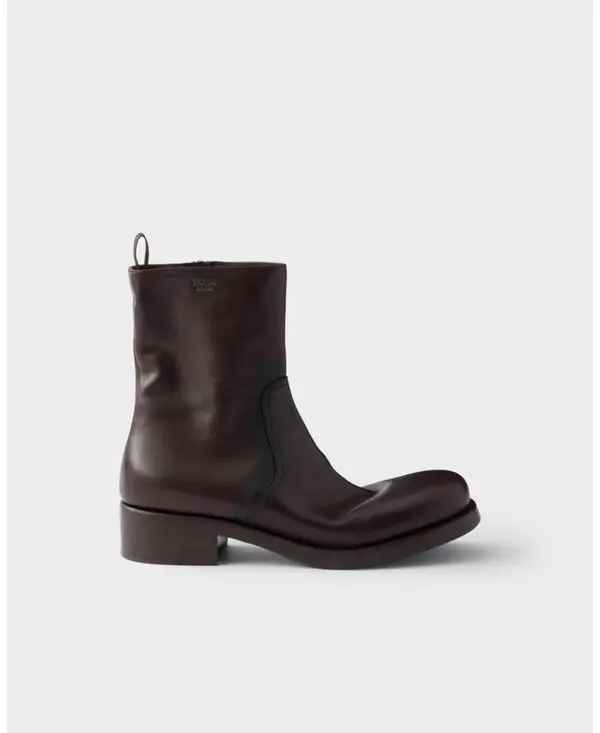 Prada Leather Mid-calf Boots