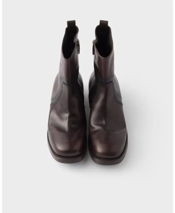 Prada Leather Mid-calf Boots
