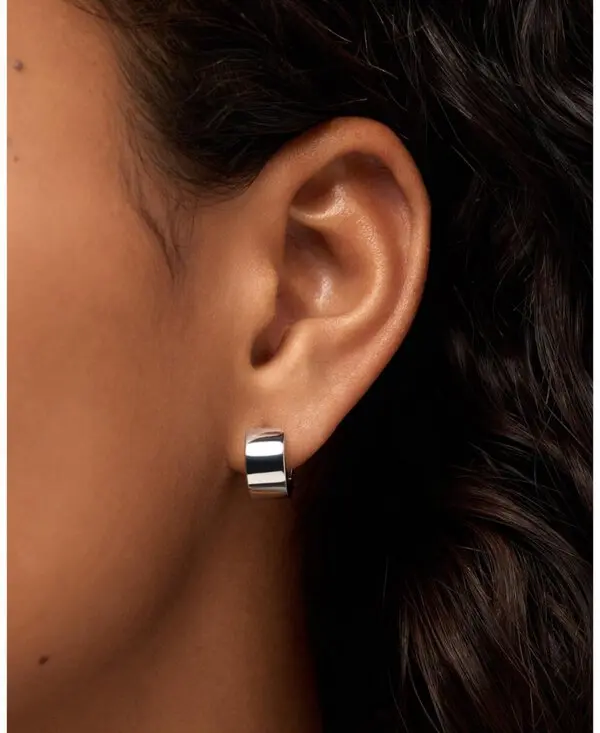 ANA LUISA Giulia Bold Hoop Earrings - Silver