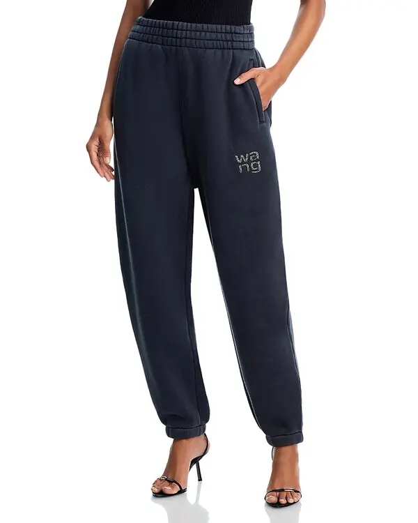 Alexander Wang Embellished Logo Sweatpants