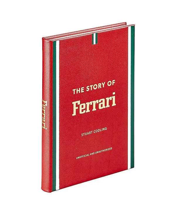 GRAPHIC IMAGE The Story Of Ferrari Leather Bound Book - Red