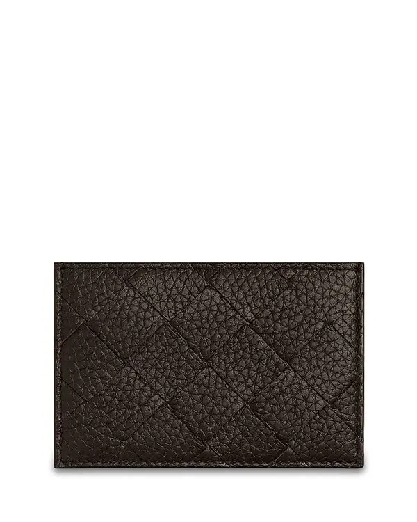 Bottega Veneta Intrecciato Credit Card Case - Zinc