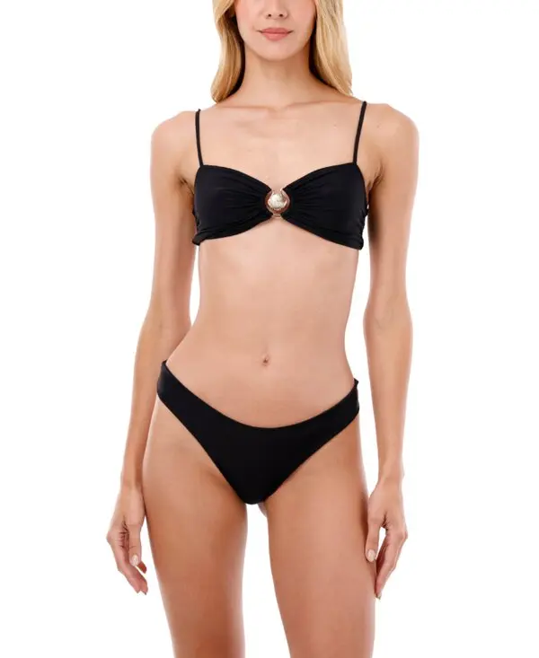 MALAI Neo Paramount Moderate Coverage Bikini Bottom - Black