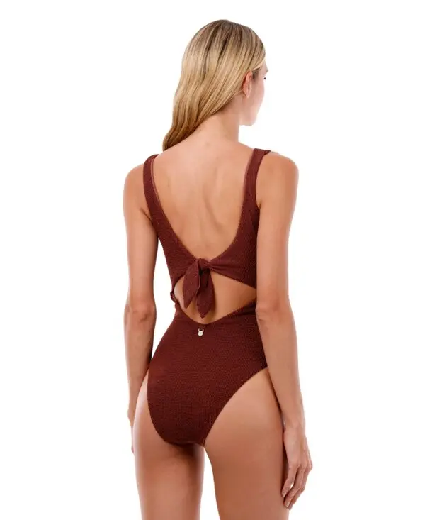 MALAI Textured Wave One Piece Swimsuit