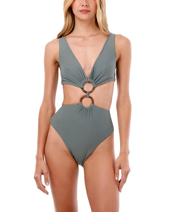 MALAI Danza O-ring Cutout One-piece - Serenity Green