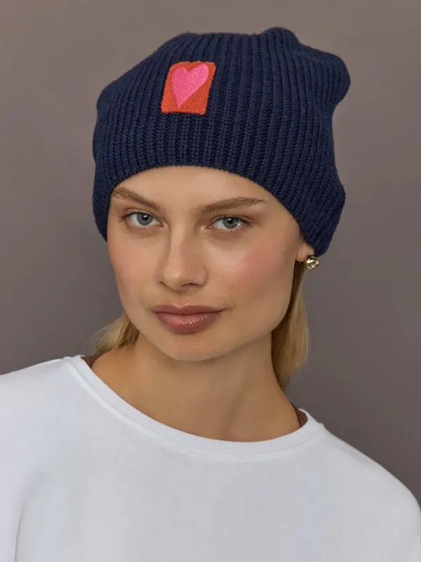 KERRI ROSENTHAL Love Brigade Beanie - Indigo Blue