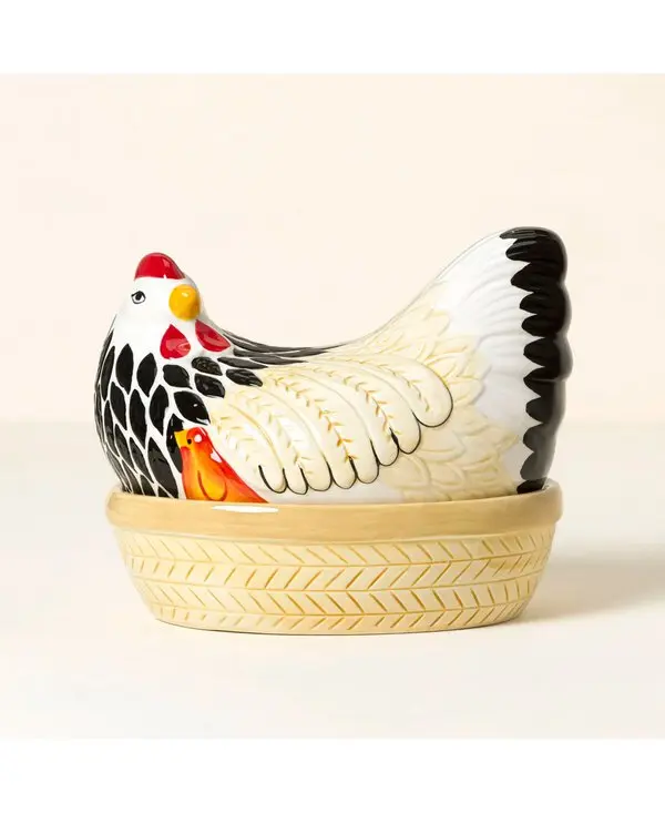 UNCOMMON GOODS Mother Hen Ceramic Storage Jar