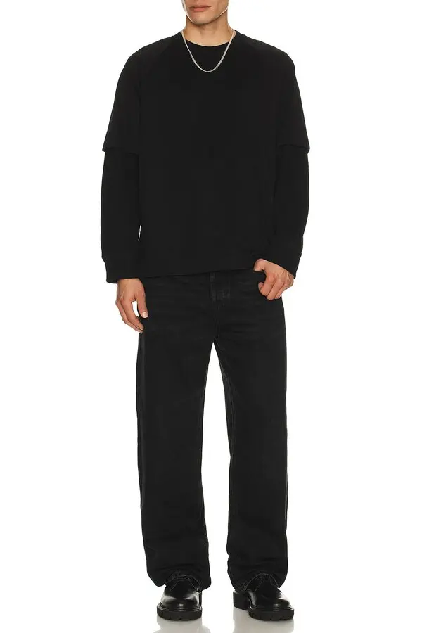 Helmut Lang Double Layer Waffle T-shirt - Black