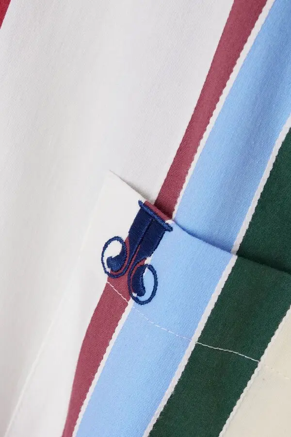 La DoubleJ Striped Cotton-blend Poplin Shirt - Multicolor
